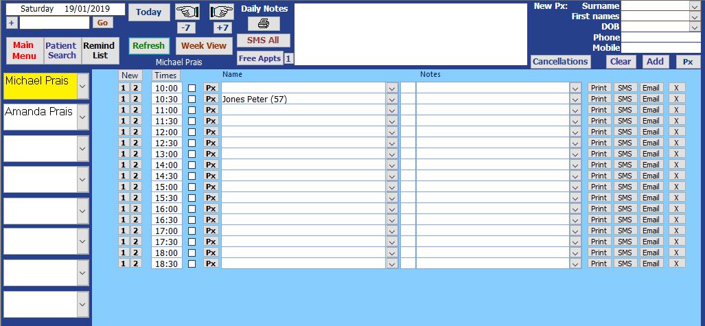 Changing the number of Diaries – Opticabase Help
