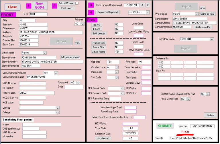 eGOS for NHS England Examples – Opticabase Help