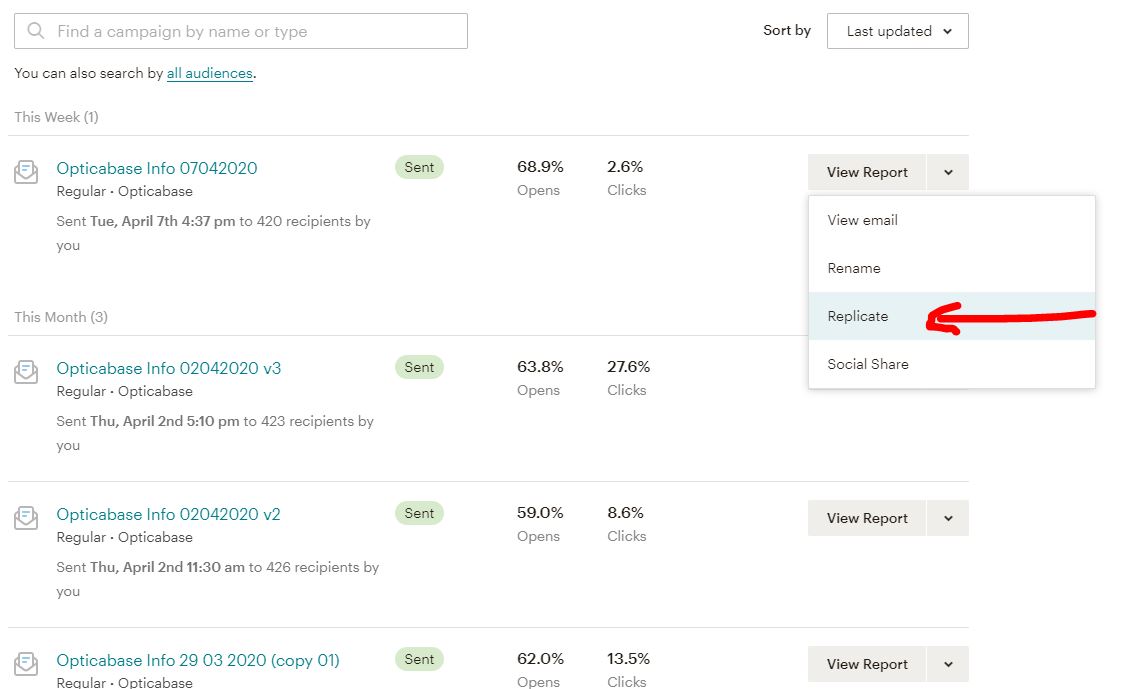 Mailchimp – Opticabase Help